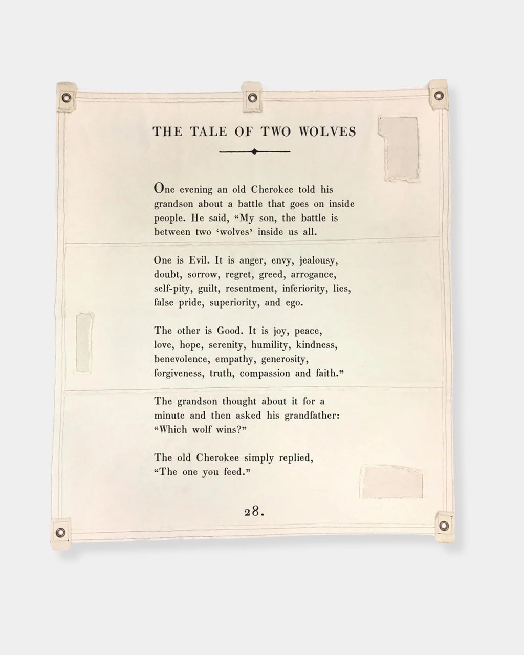 TALE OF TWO WOLVES "46X57" - TARP | Stonewaters